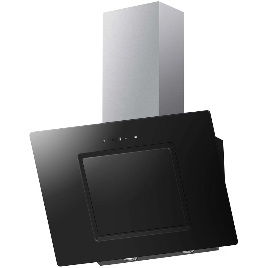 CATA 100 - 60cm Angled Glass Cooker Hood Black | Cata