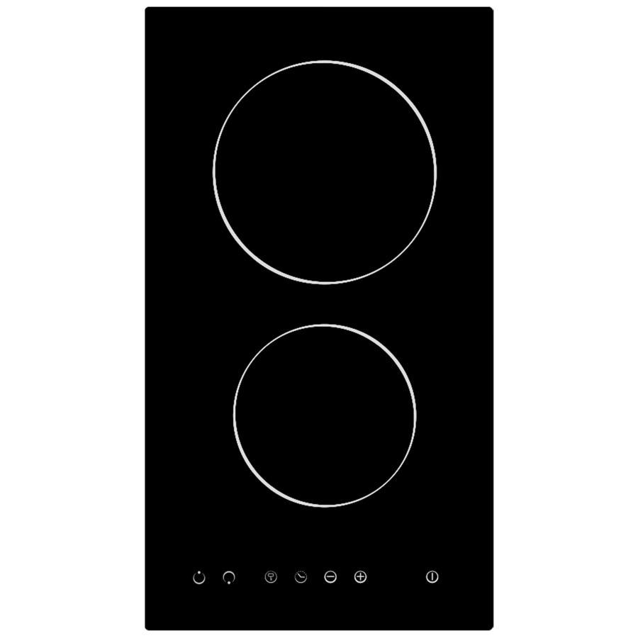 CATA 100 - 30cm 2 Zone Ceramic Hob Black | Cata